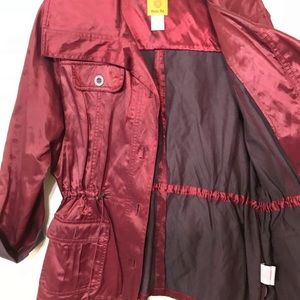 Ruby Rd. | Jackets & Coats | Ruby Rd Jacket Metallic Burgundy Sz 8 ...